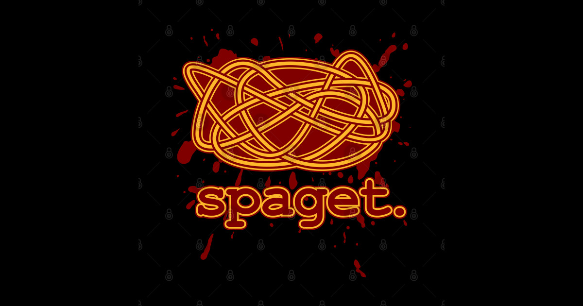 Spaget. (weird spaghetti) (splatter) - Weird - Sticker | TeePublic