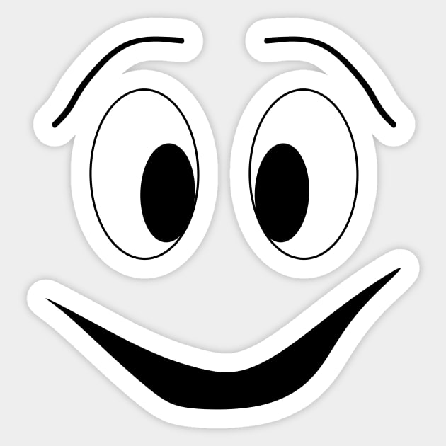 Funny Face - Face - Sticker | TeePublic