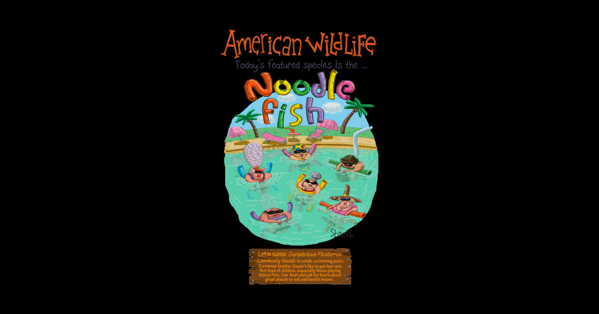 American Wildlife: Noodle Fish - Funny Senior - Posters and Art Prints ...