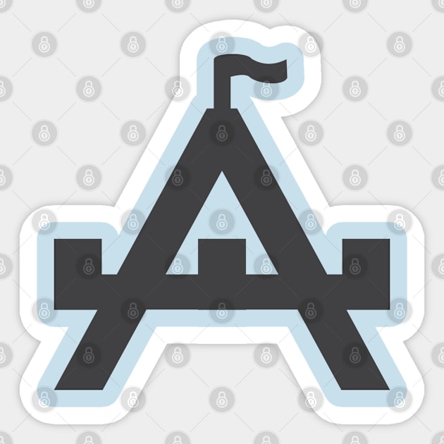 castle letter A design - Castle - Sticker | TeePublic