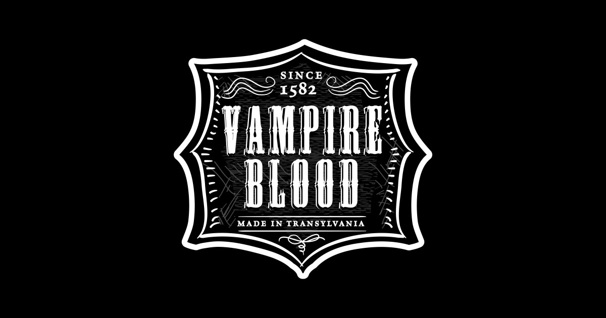Vampire Blood old fashioned label design - Vampire - Posters and Art ...