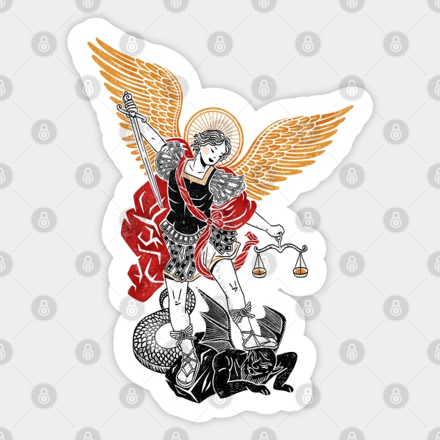 St Michael the Archangel - Catholic Saints - Saint Michael - Sticker ...