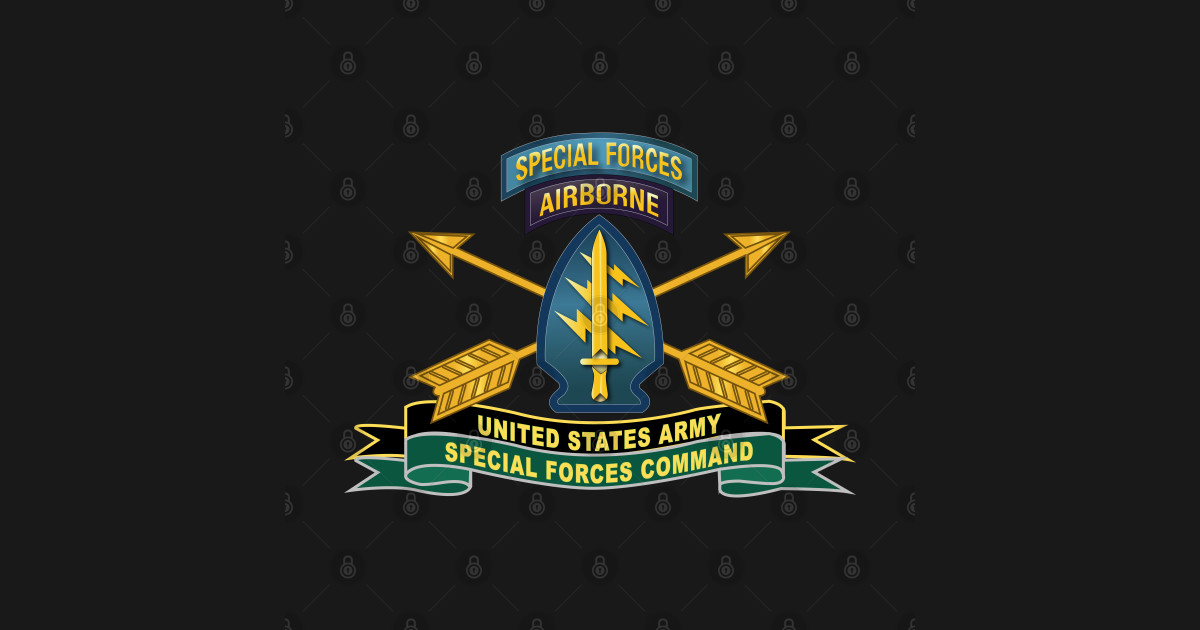 US Army Special Forces Command - SSI w Br - Ribbon X 300 - Us Army ...