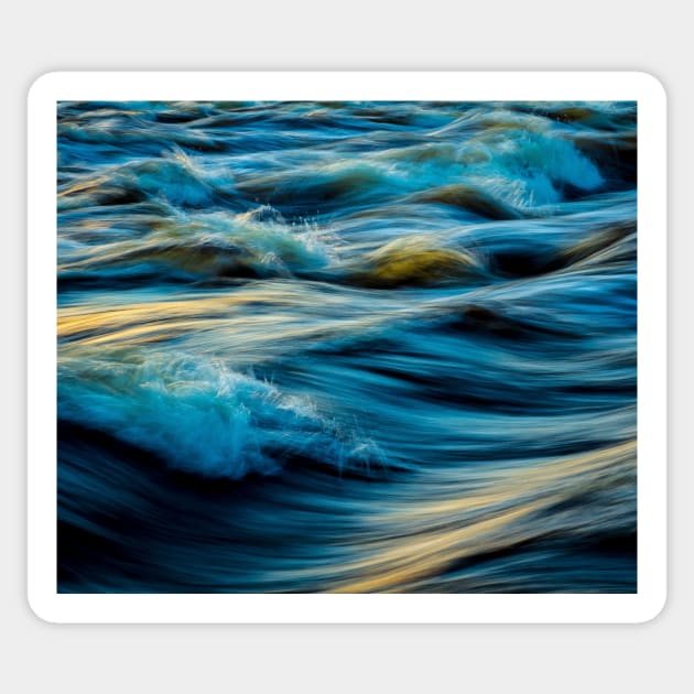 Blue ocean waves - Ocean Duvet Covers - Sticker | TeePublic