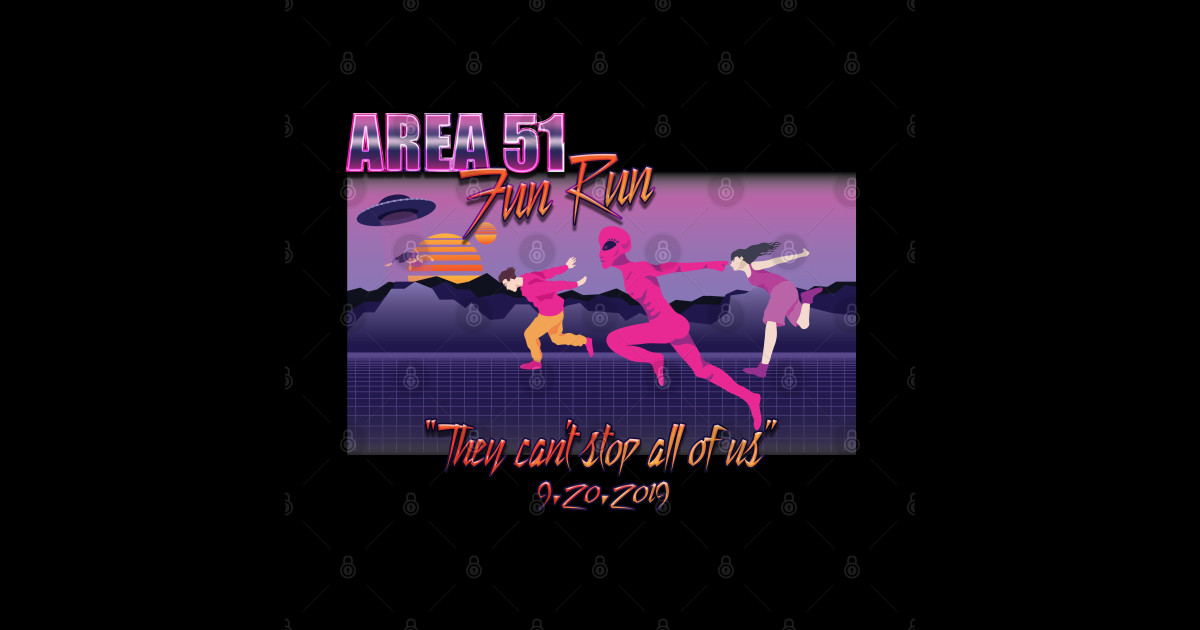 Area 51 Fun Run - Aliens - Sticker | TeePublic