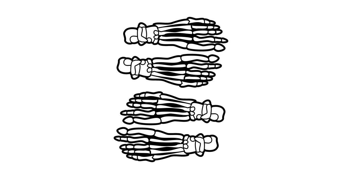 Skeleton Feet (pattern) - Feet - T-Shirt | TeePublic
