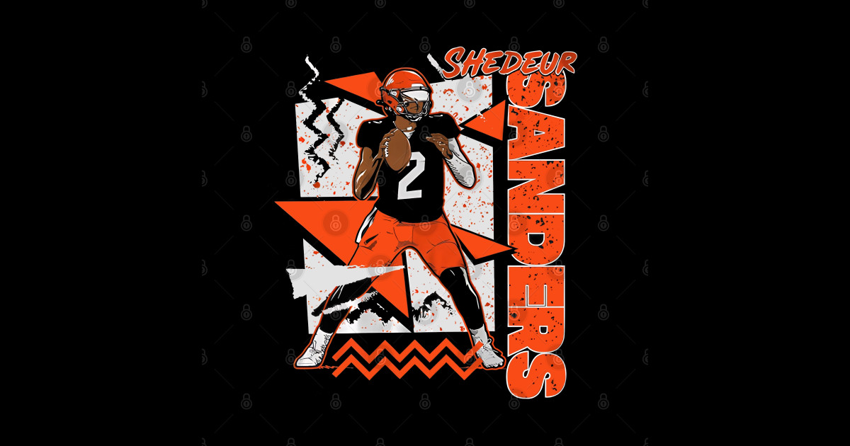Shedeur Sanders Cleveland Retro Style - Shedeur Sanders - Sticker ...