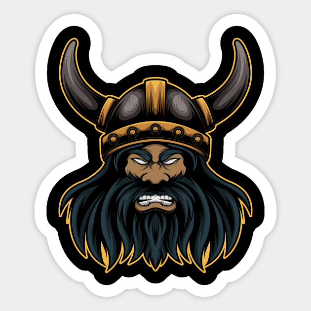 Angry viking mascot - Viking - Sticker | TeePublic