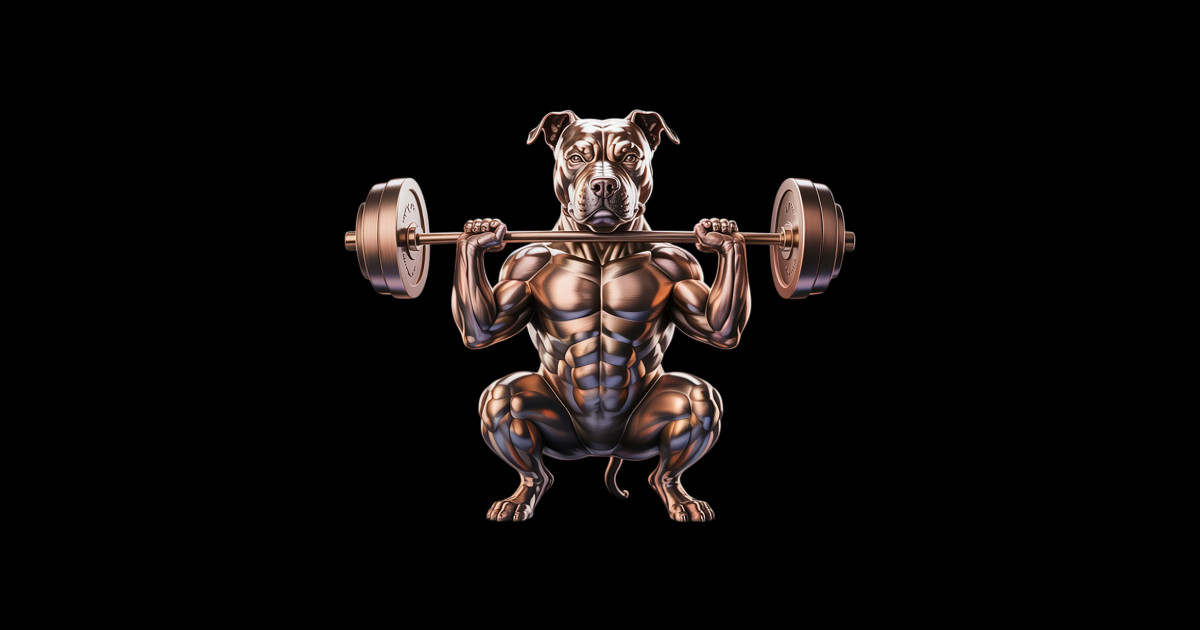 Pitbull Barbell Powerlifting Gym Beast Strength Training - Pitbull ...