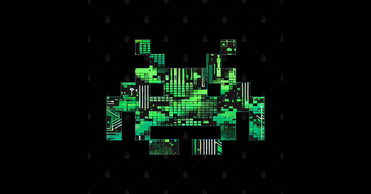 space invaders - Space Invaders - Sticker | TeePublic