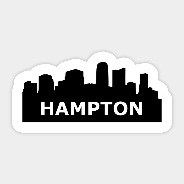 Hampton Skyline - Hampton - Sticker | TeePublic