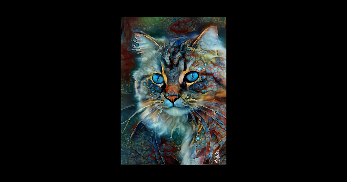 Tabata velvet, cat - Chat, gato, Léa Roche paintings - Velvet Tabata ...