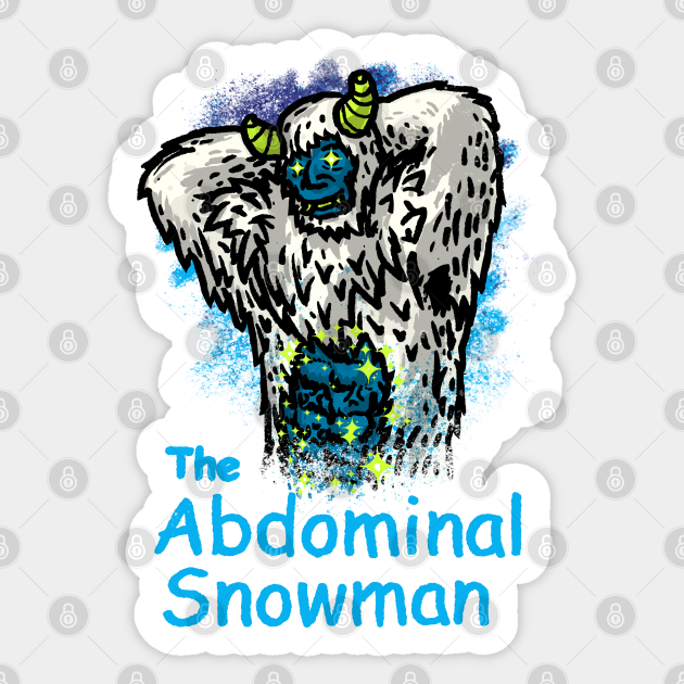 The Abdominal Snowman - The Yeti - Sticker | TeePublic