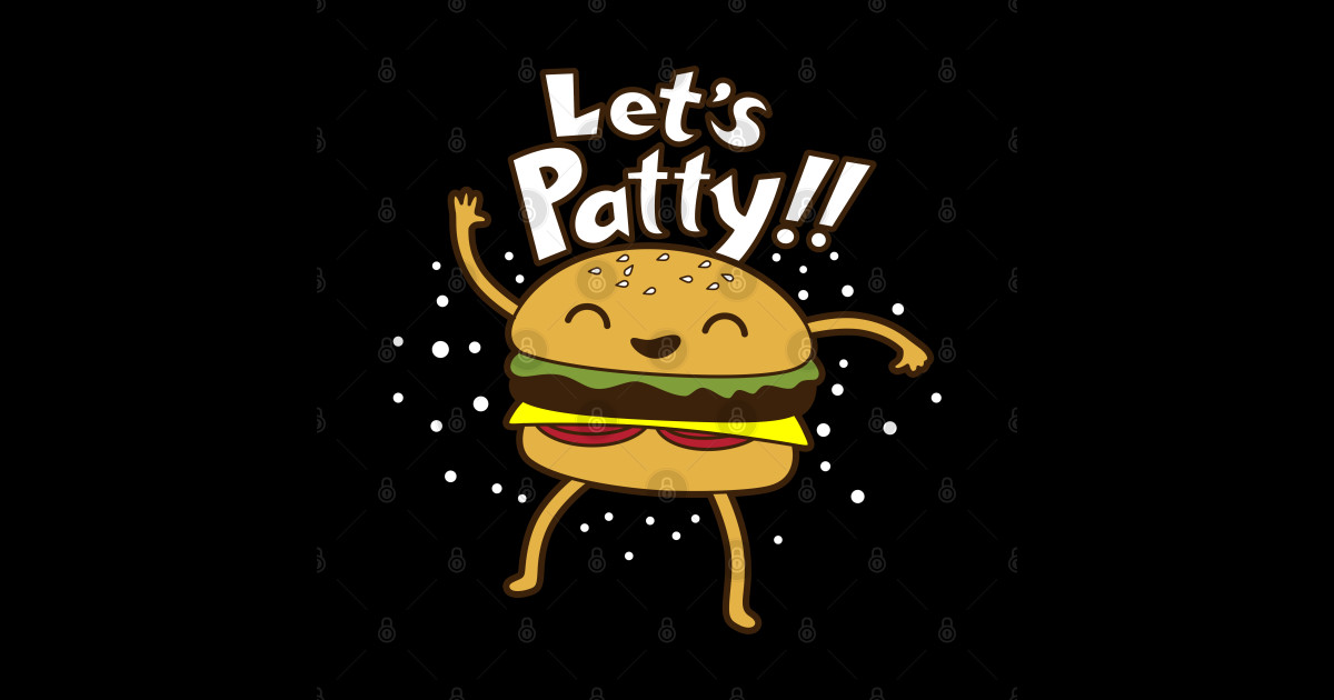 Cute Hamburger Dancing - Burger Lover - Sticker | TeePublic
