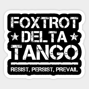 Foxtrot Delta Tango Stickers for Sale | TeePublic