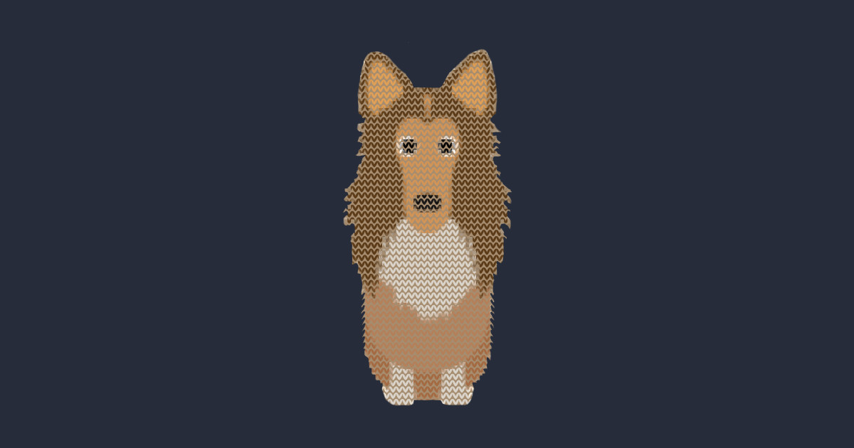 Rough Collie Ugly Christmas Sweater Knit Pattern - Rough Collie ...