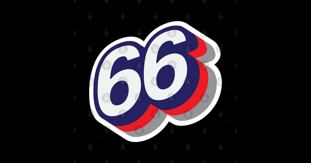 66 - 66 - Sticker | TeePublic