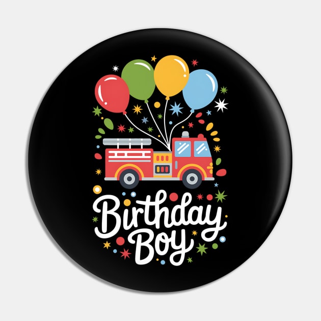 Birthday Boy Fire Truck Firefighter Birthday Party - Birthday Boy Fire ...