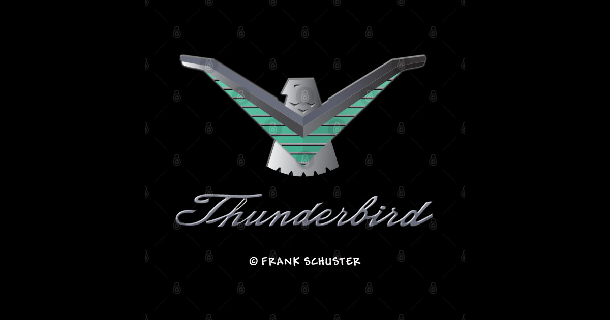 Thunderbird Emblem - Ford Thunderbird Emblem Script - Sticker | TeePublic