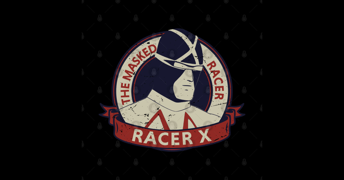 The masked Racer - Retro VIntage - Racer X - Sticker | TeePublic