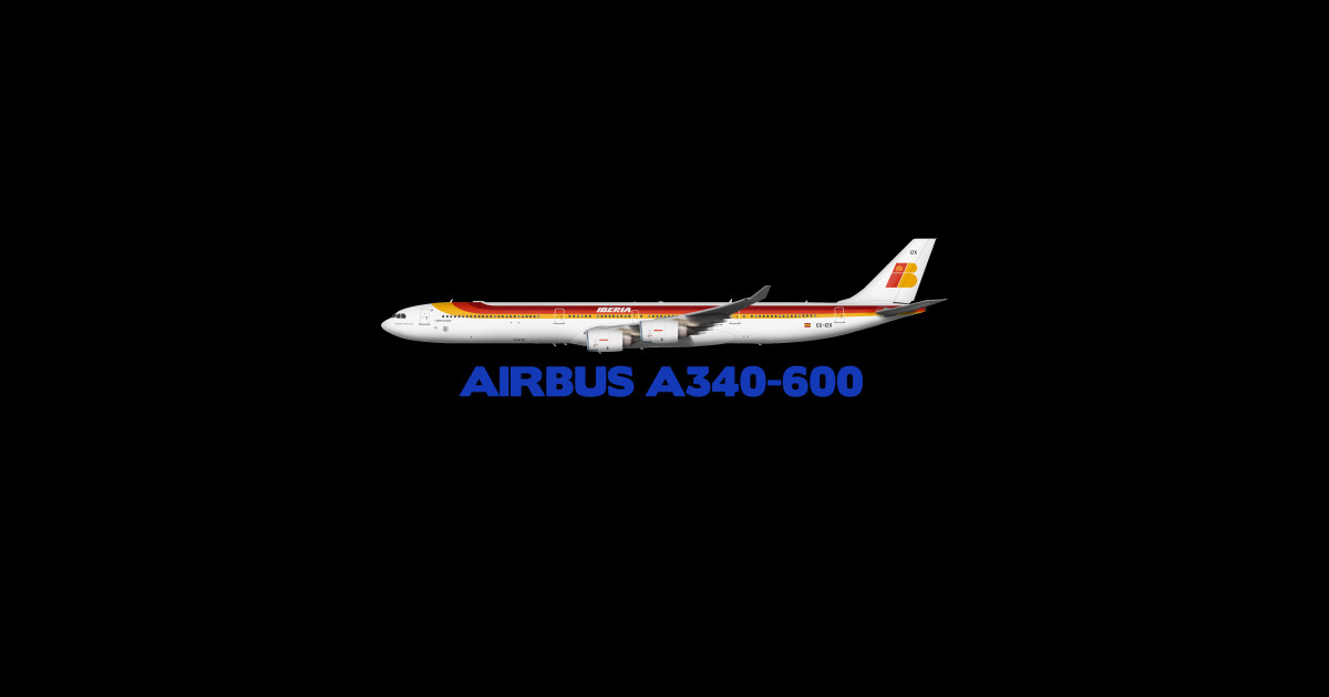 Airbus A340-600 - Iberia "Old Colours" - A346 - Sticker | TeePublic