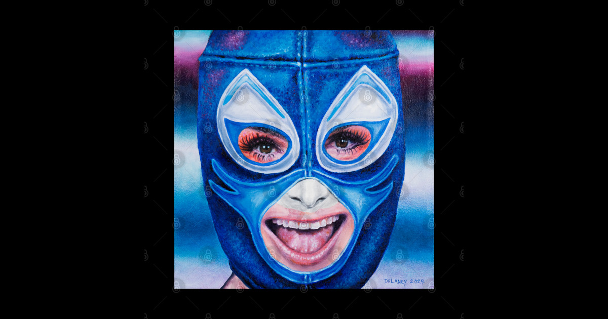 Dylan: Wrestling Mask Portrait - Dylan Mulvaney - Sticker | TeePublic