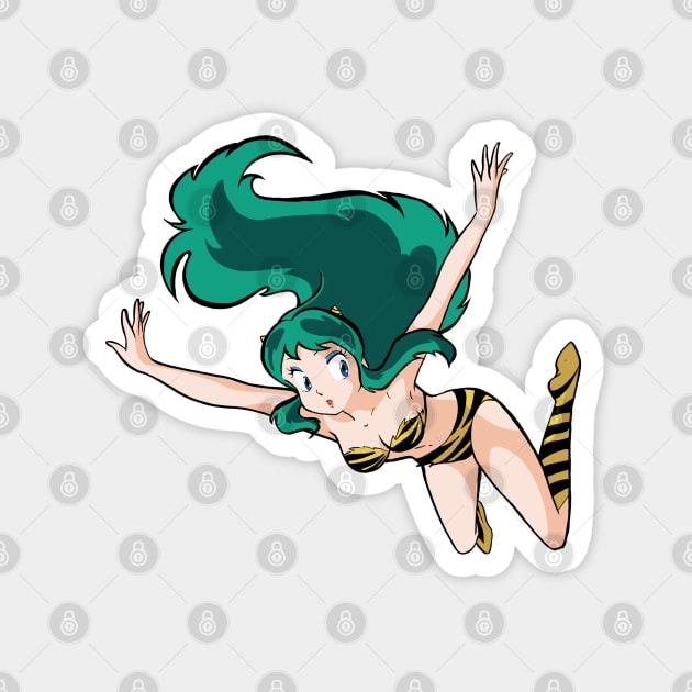 Urusei Yatsura Lum Lamù Illustration Lum Magnet Teepublic