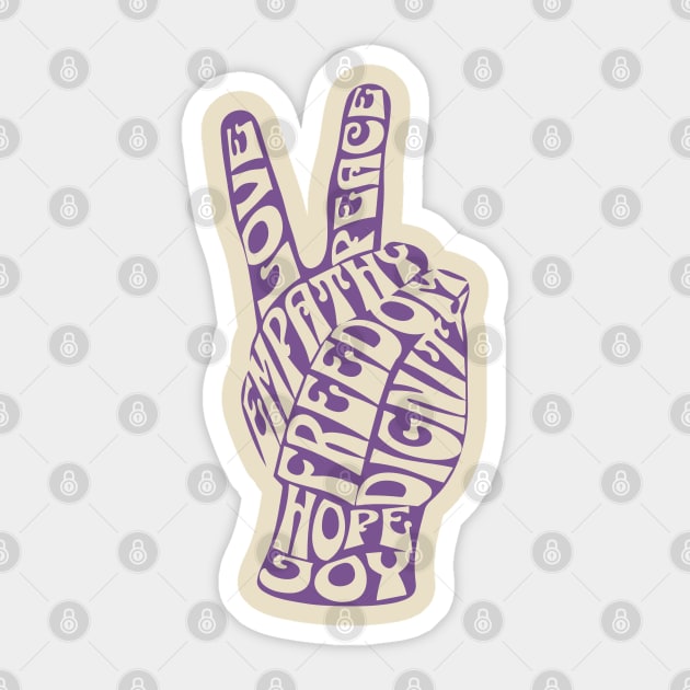Peace and love hand sign - Peace And Love - Sticker | TeePublic