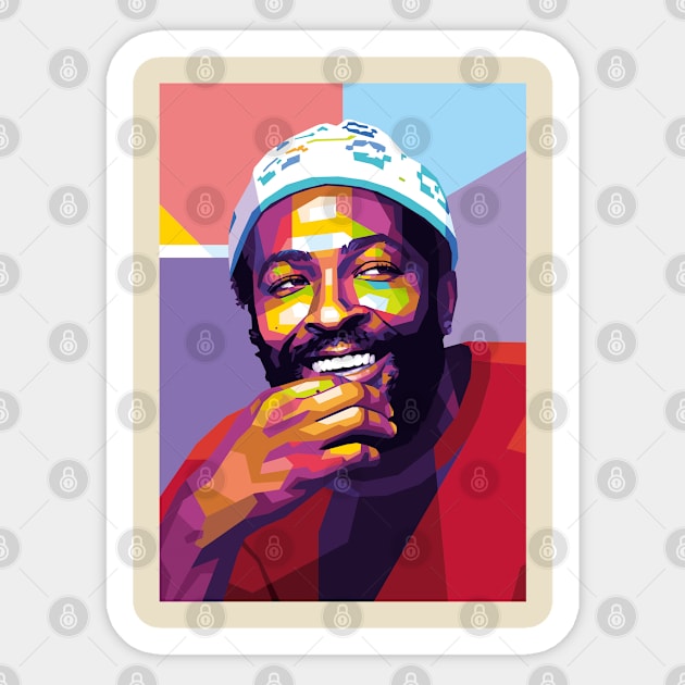Marvin Gaye WPAP Special Colors - Marvin Gaye - Sticker | TeePublic