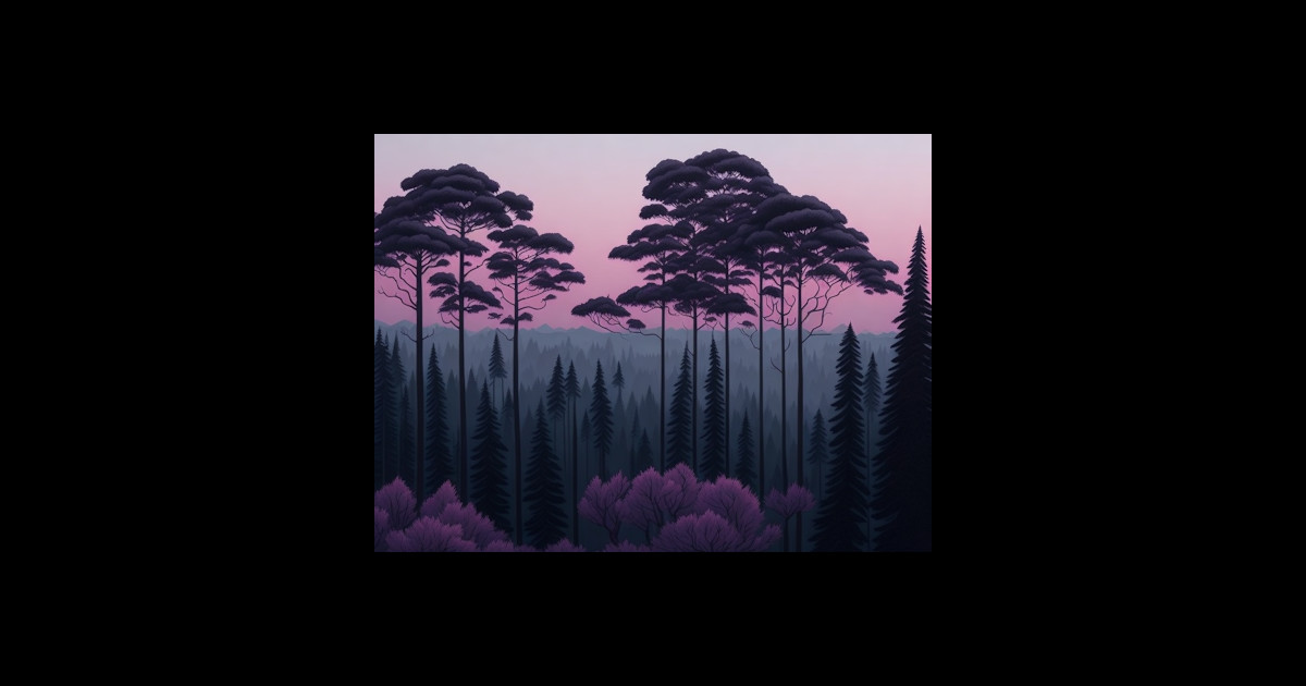 Ash Pink Forest View #1 - Nature Artwork - Magnet | TeePublic