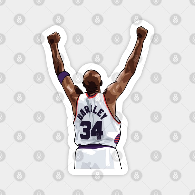 Charles Barkley Vector Back White - Charles Barkley - Magnet | TeePublic