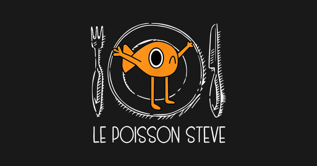 Le Poisson Steve Funny Cute Orange Fish - Le Poisson Steve - T-Shirt ...