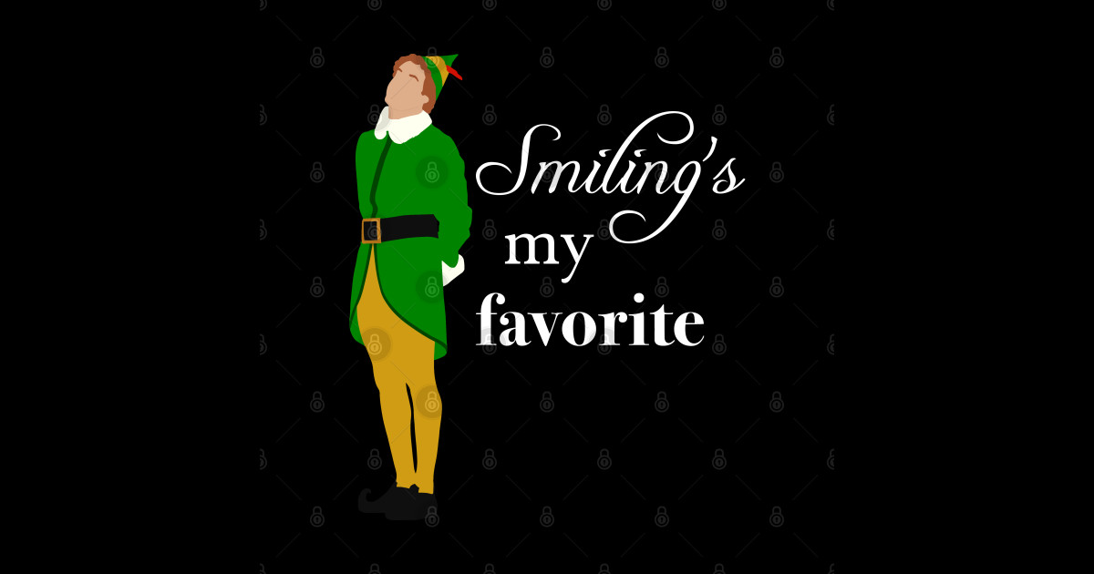 Elf Smiling is my Favorite - Elf - Sticker | TeePublic