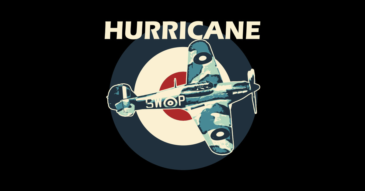 Hawker Hurricane Aircraft Airplane Aeroplane RAF Plane UK Roundel Retro ...