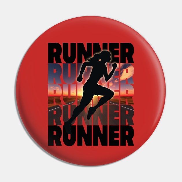 Runner - Runner - Pin | TeePublic