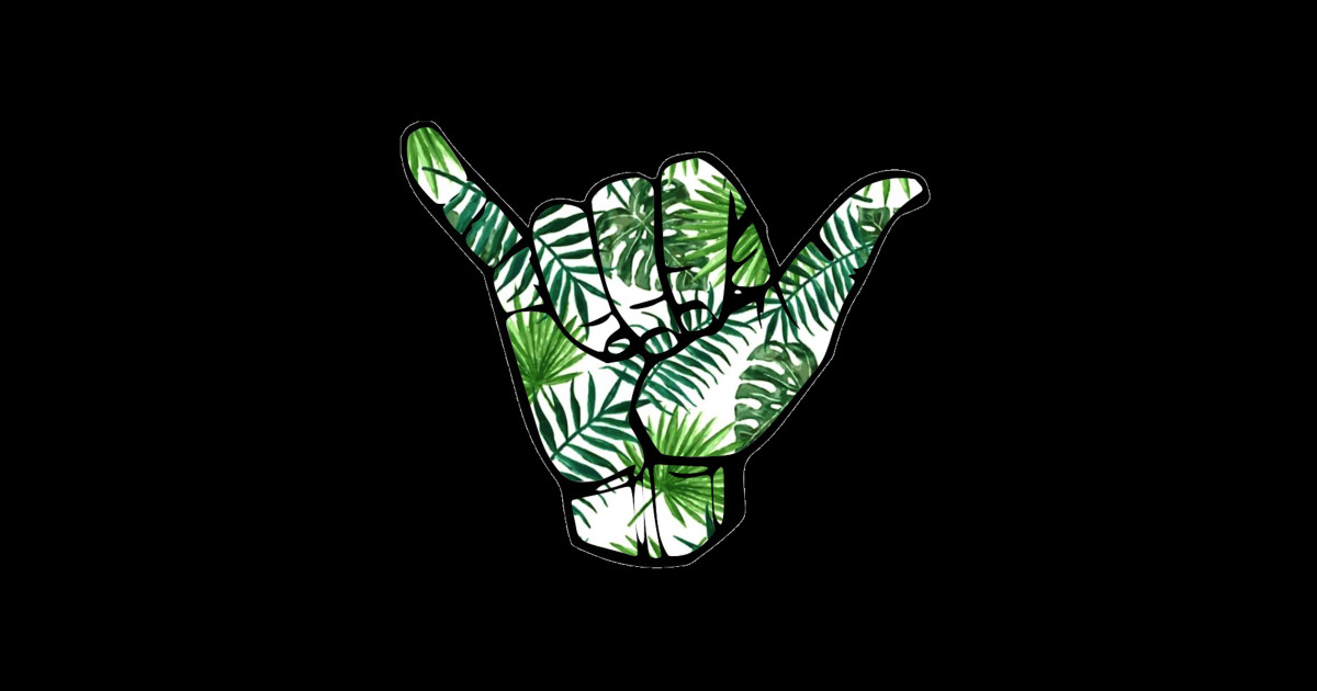 Tropical Shaka Hand Sticker - Vsco - Sticker | TeePublic