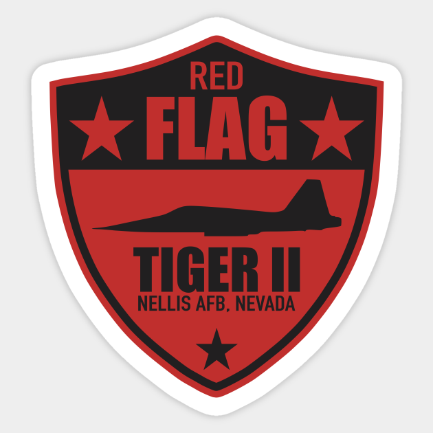 F-5 Tiger II - Red Flag - F 5 Tiger 2 - Sticker | TeePublic