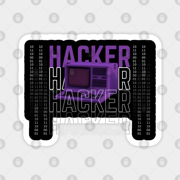 Hacker Old Computer - Hacker - Magnet | TeePublic