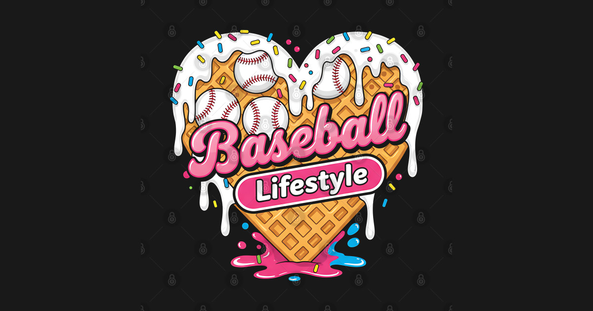 Baseball Home Plate Drip for Boys Ice Cream Spinkle - Baseball Drip - T ...