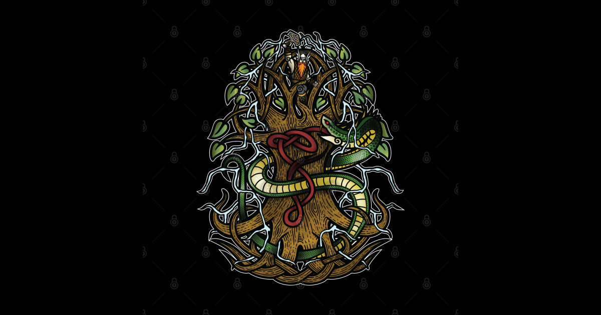 Yggdrasil Ragnarok (Full Color) - Viking - Posters and Art Prints ...
