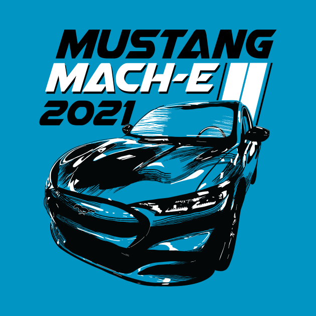 Racing Stripes Ford Mustang Mach-E - Mustang Mach E - T-Shirt | TeePublic