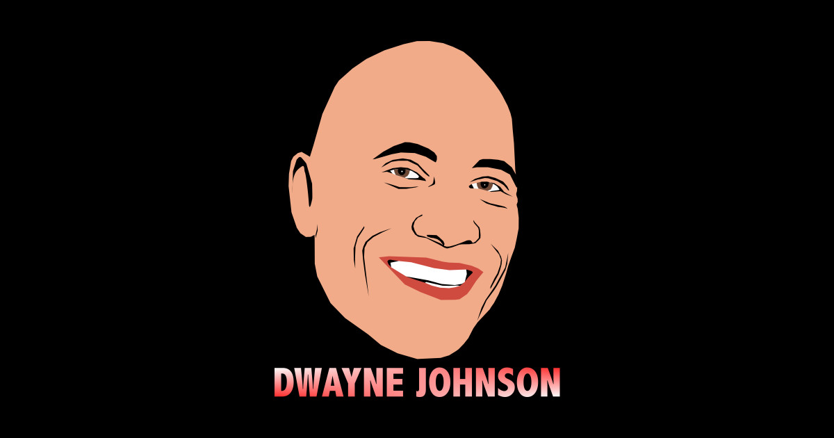 Dwayne Johnson Vector Art - Actor - Sticker | TeePublic