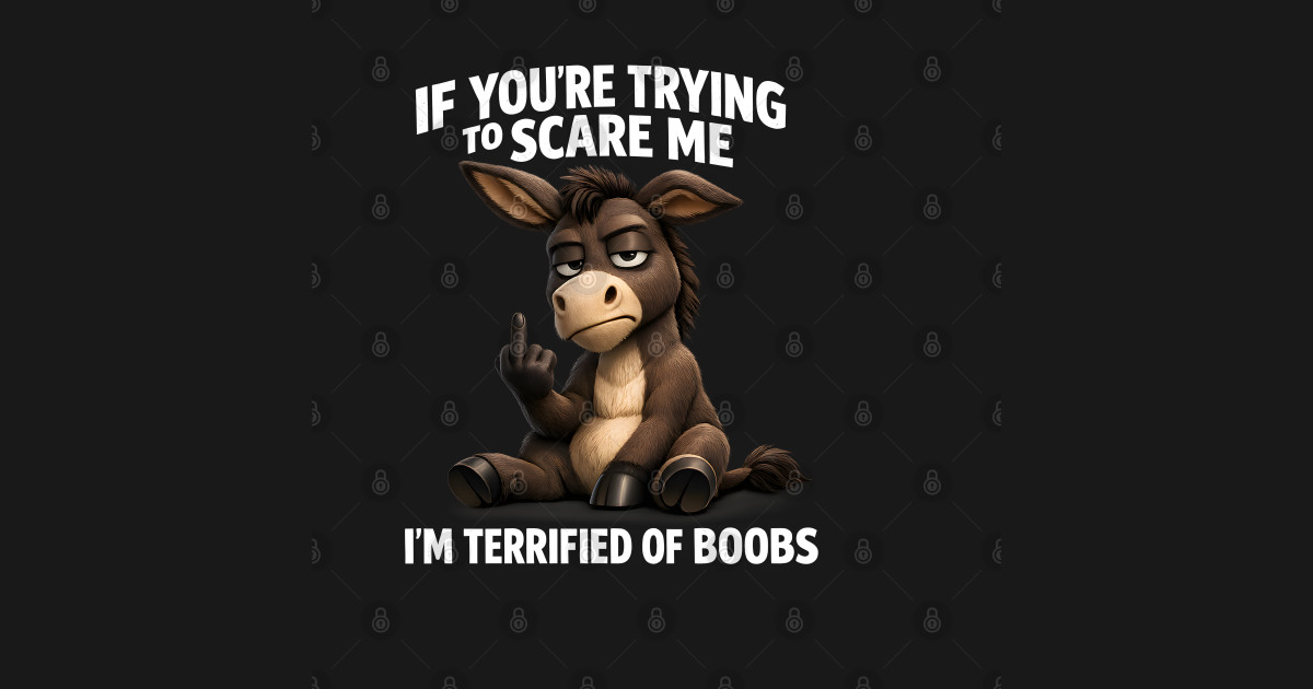 Funny Donkey Design - Funny Donkey - T-Shirt | TeePublic