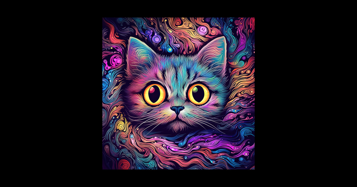 Galactic Kitty - Seantwisted - Sticker | TeePublic