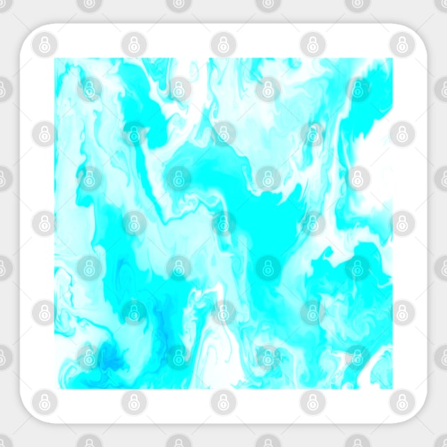 Billowing Blues - Marble Design - Sticker | TeePublic