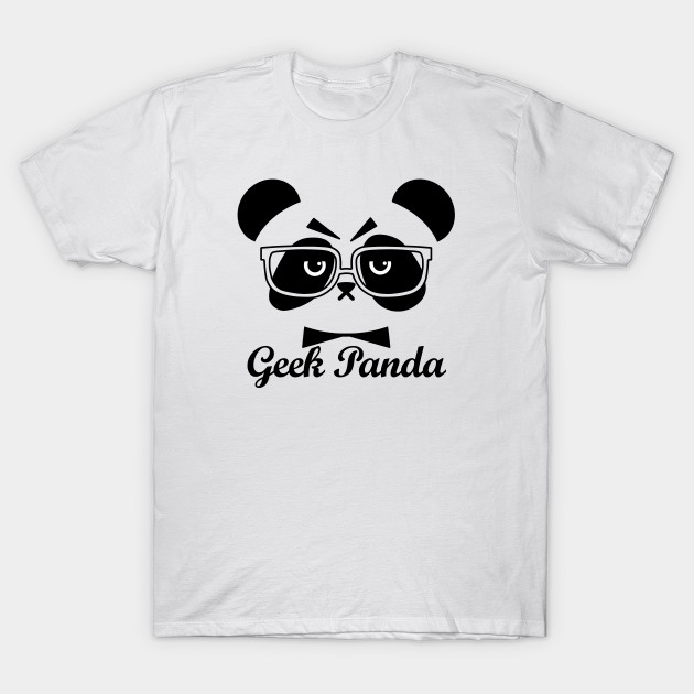 Geek Panda Wear Glasses - Nerdy - T-Shirt | TeePublic