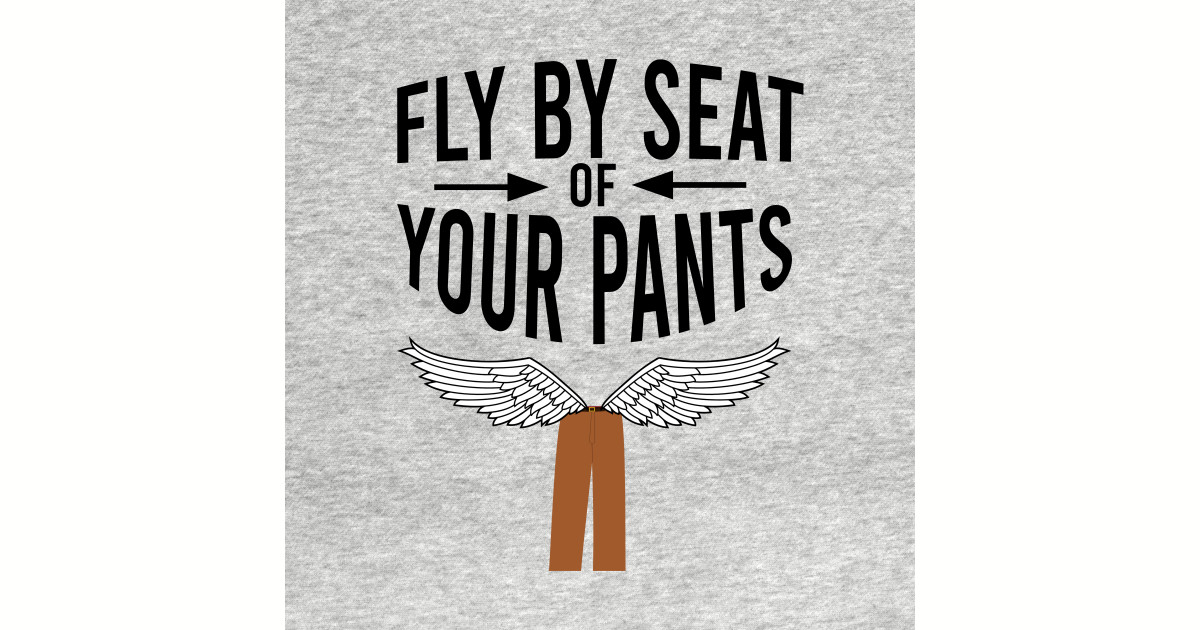 Fly by seat your pants - Sarcastic Comment - T-Shirt | TeePublic