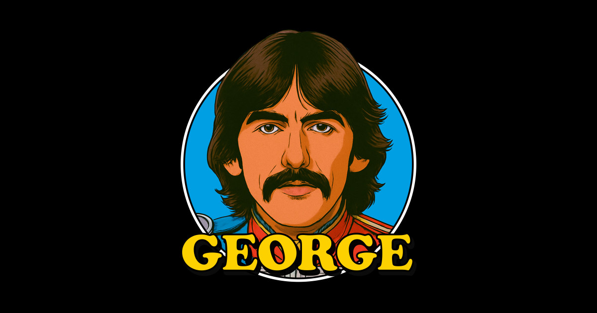 George Harrison - The Beatles Band - Sticker | TeePublic