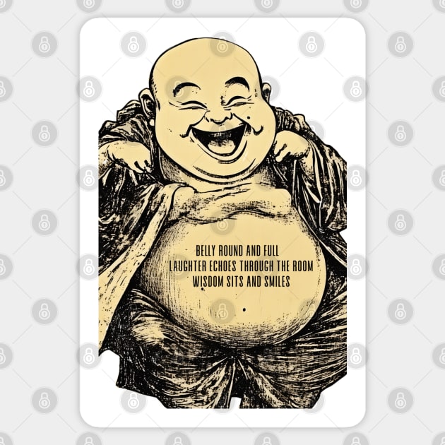 Bad Haiku: Joyful Budai - Haiku - Sticker | TeePublic