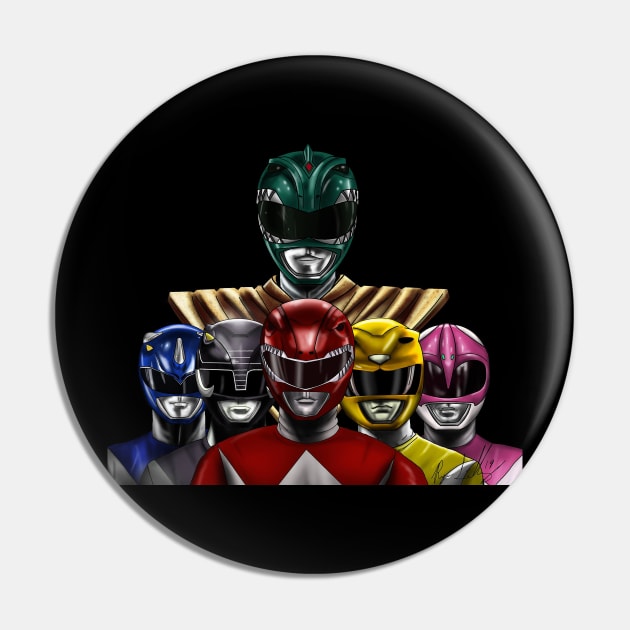 mmpr - Mighty Morphin Power Rangers - Pin | TeePublic